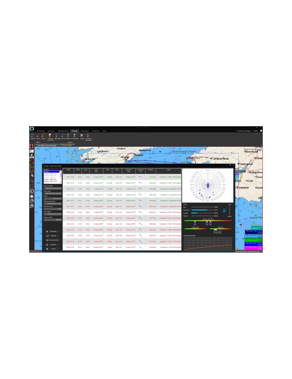 Adrena : logiciel de navigation en régate et étude de performance